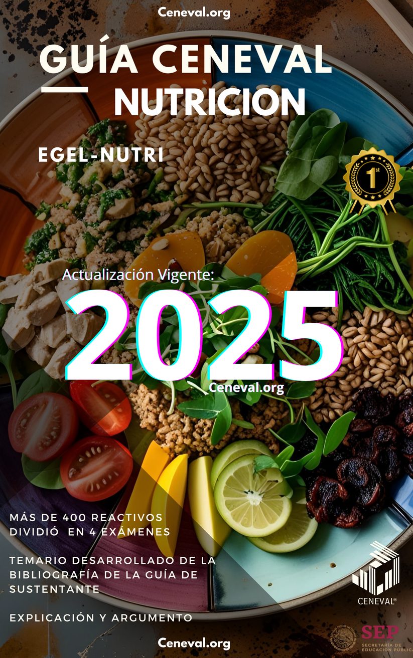 GUÍA CENEVAL EGEL PLUS NUTRICIÓN – | Las Guías CENEVAL EGEL PLUS y EXANI #1 ...